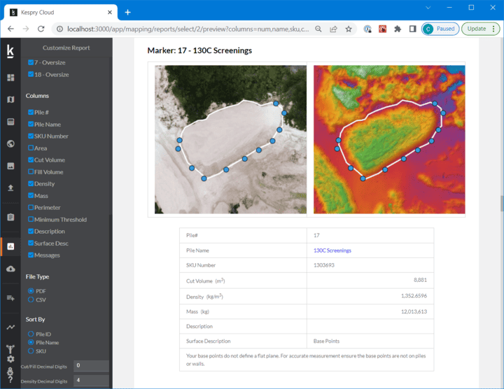 Kespry Cloud New Feature Release: New Reporting Capabilities, Renaming ...